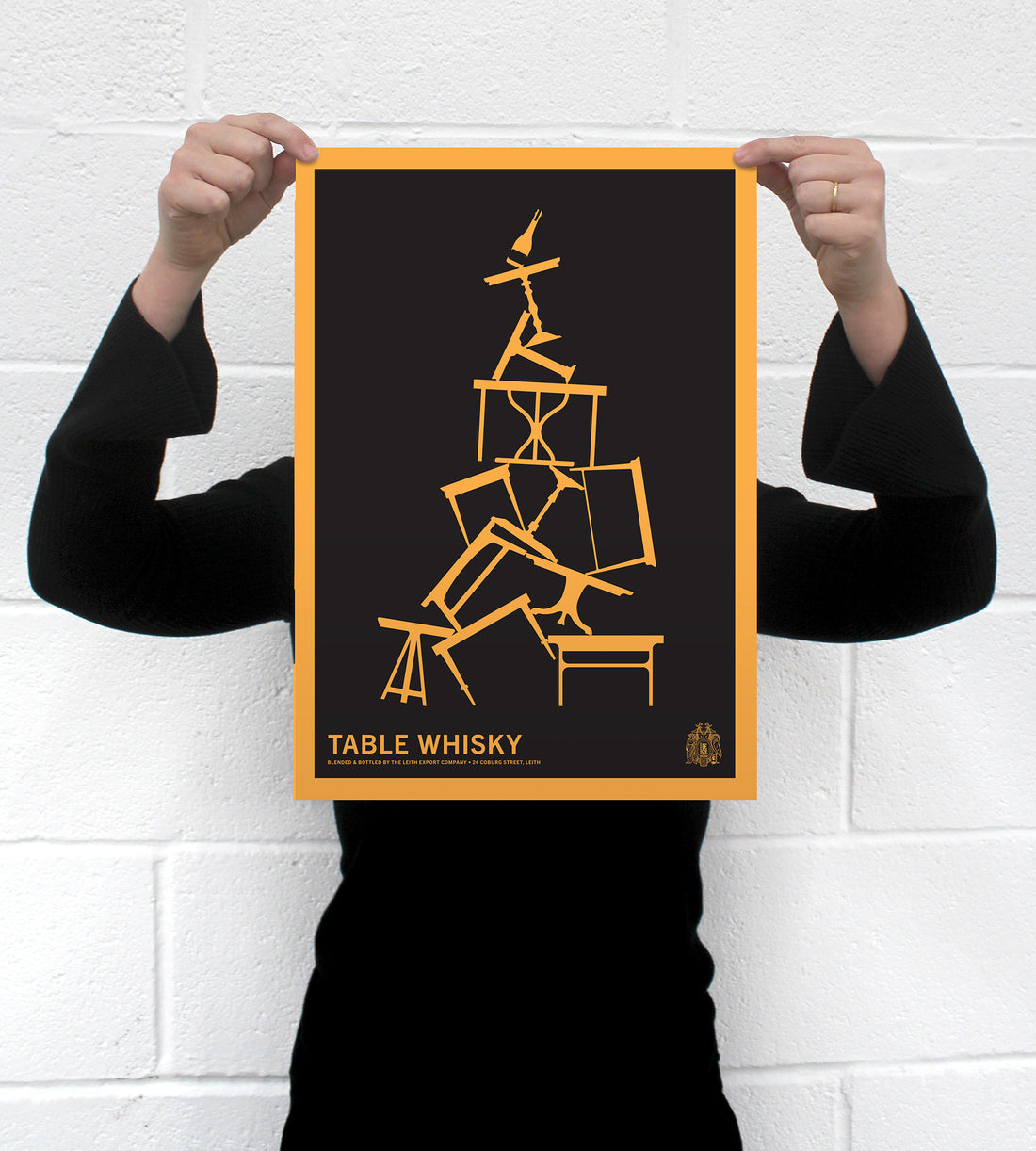 Leith Bond • Table Whisky Stacked Design Poster A3 – Port of Leith Shop
